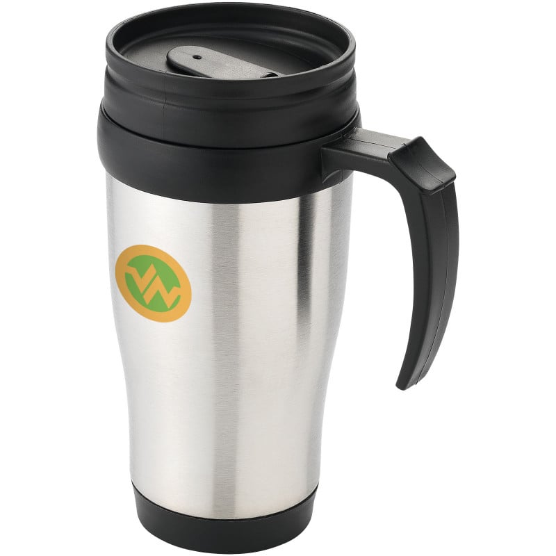 Thermosbeker 400ml - RVS/plastic - dubbelwandig - met twist on ...