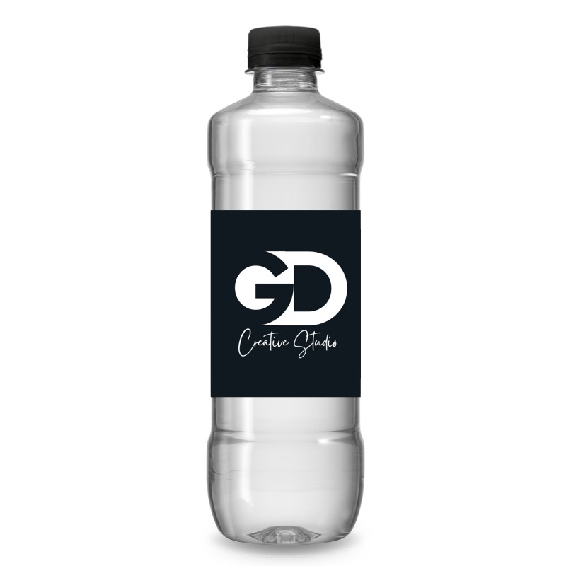 Waterflesje (gevuld) 500 ml - rPET - platte dop bedrukken? - Voordelig ...
