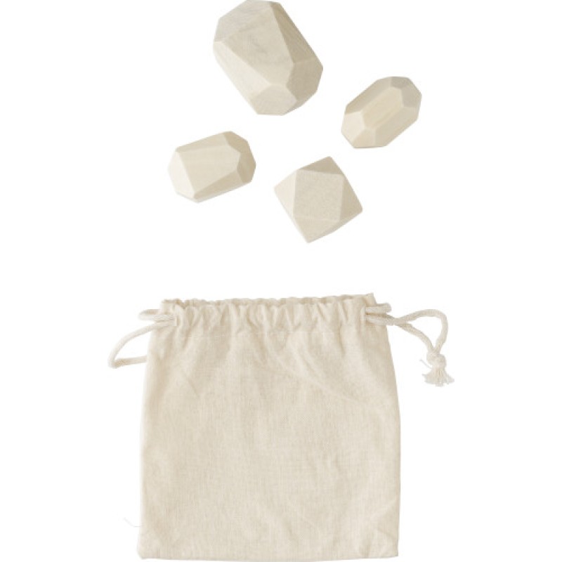 Grayson behendigheidsspel - hout - verpakt in katoenen zakje bedrukken? - Voordelig & snel bestellen