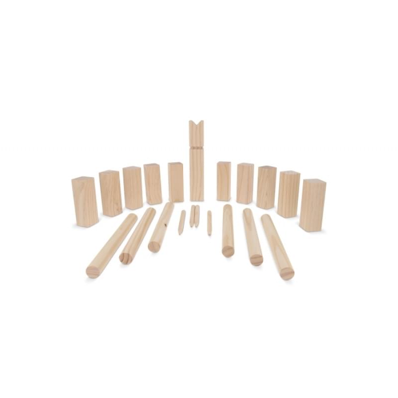 Kubb spel - hout - verpakt in katoenen pouch bedrukken? - Voordelig & snel bestellen