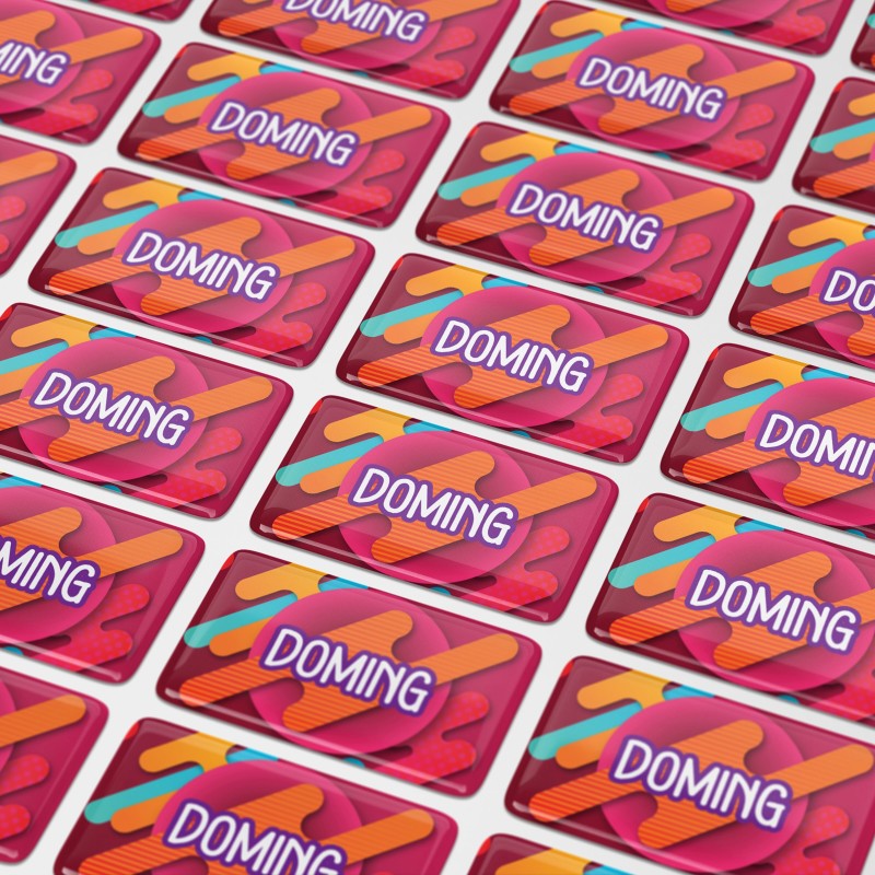 Doming sticker rechthoek - 20x10 mm bedrukken? - Voordelig & snel bestellen