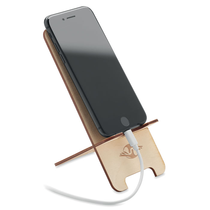 Grouw stand berkenhouten telefoonhouder bedrukken? - Voordelig & snel ...
